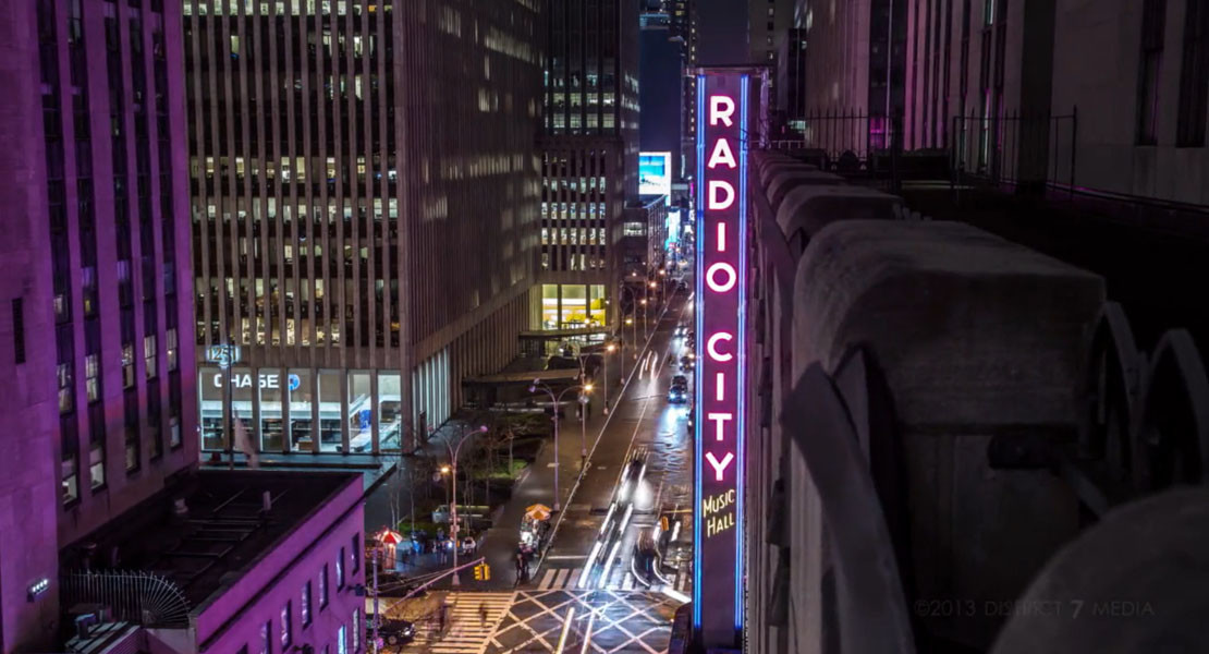 Midtown New York City: an arsenal of war, for a video of 50,000 shots ...